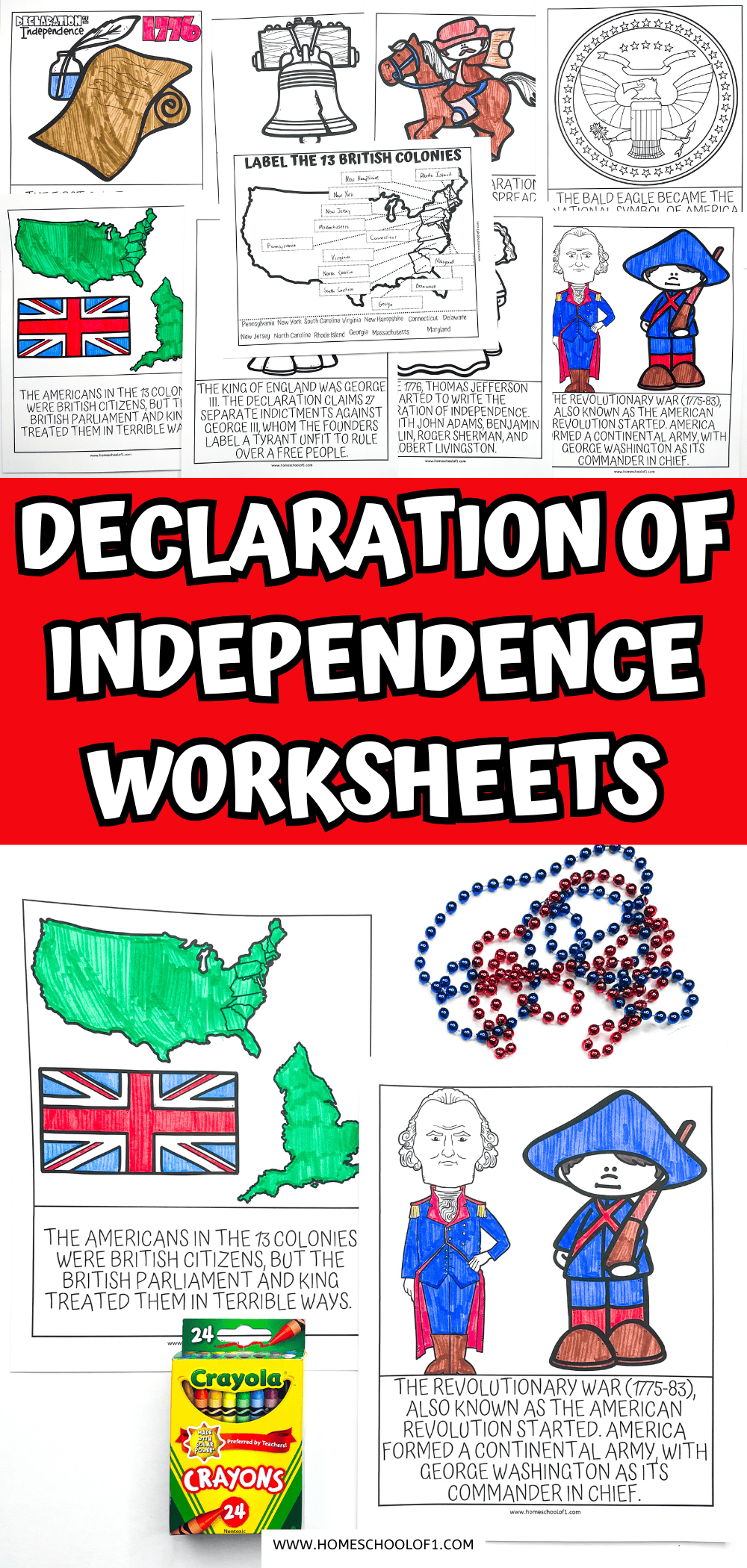 Free Declaration of Independence Worksheet for Kids