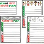Cinco de Mayo Acrostic Poem Templates for Kids