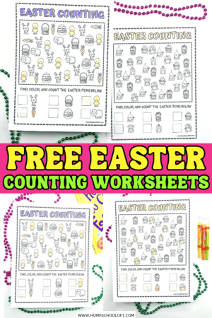 Free Easter Counting Worksheets for Preschoolers