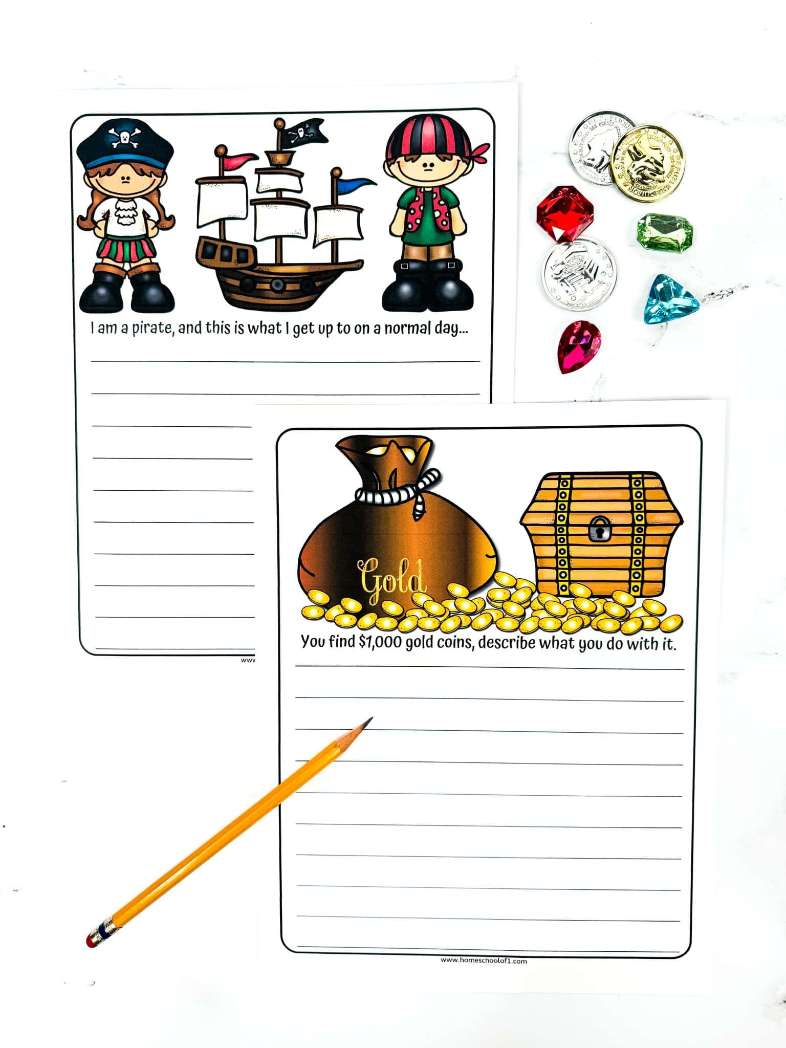 Free Pirate Writing Prompts for Kids (10 Printable Story Starters)