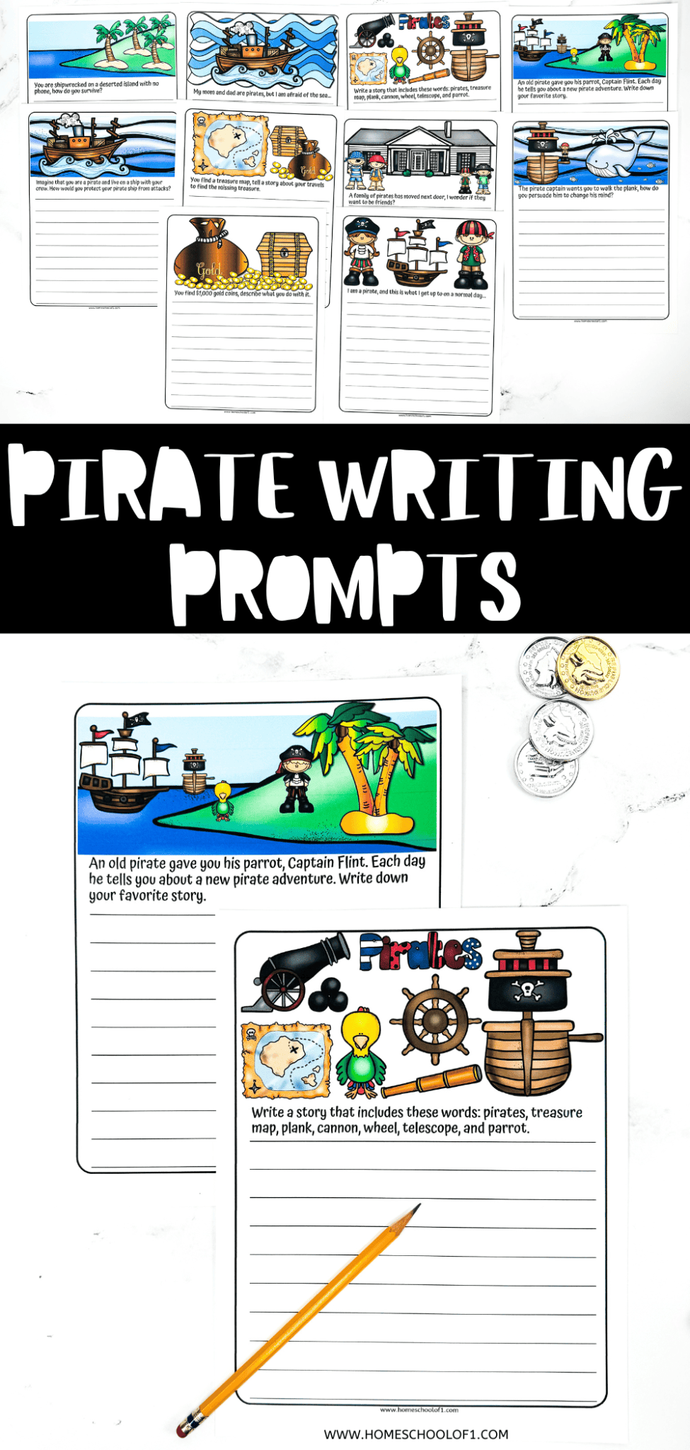 Free Pirate Writing Prompts (With Free Printables)