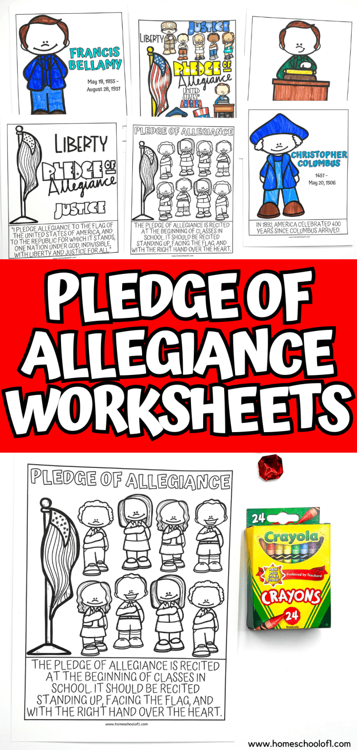 Free Pledge of Allegiance Worksheet