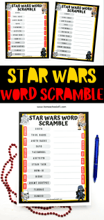 Star Wars Word Scramble (Easy & Hard Versions)