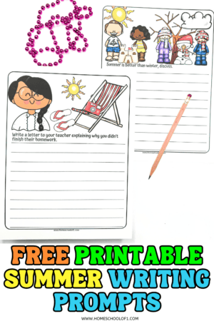 Free Summer Writing Prompts for Kids (Grades 1–4)