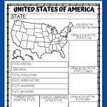 Free Printable State Facts Worksheet