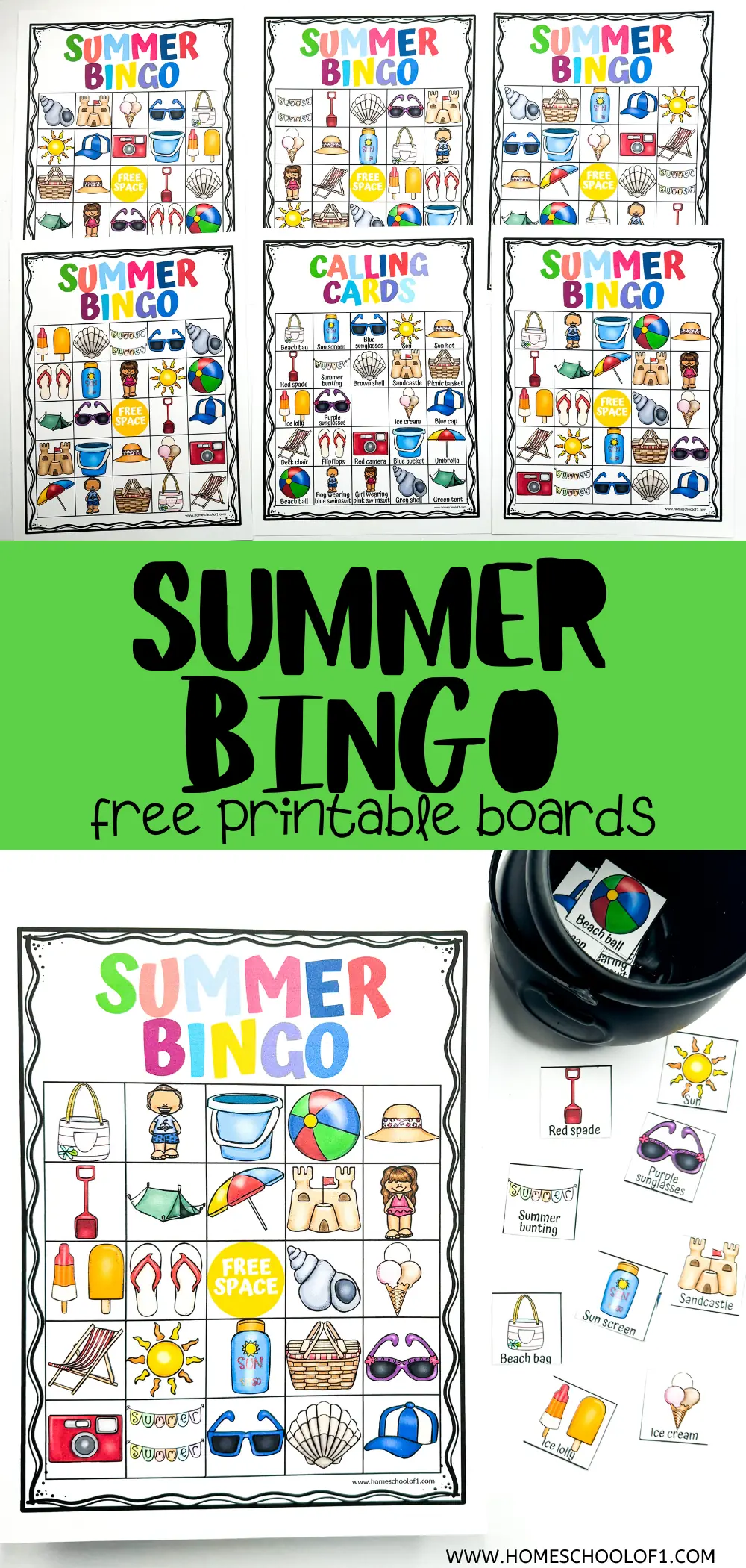 Summer Bingo Printable | A Free Game For Kids