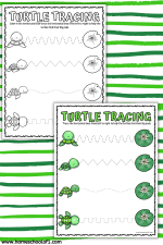 Turtle Worksheets for Preschool (free printables) - Homeschool of 1