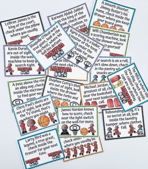 Basketball Scavenger Hunt Riddles (Free Printable Clues)