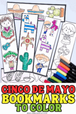 Free Cinco de Mayo Bookmarks to Color for Kids