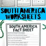7 Countries of South America Worksheets (free printable)