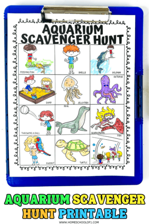 Free Aquarium Scavenger Hunt Printable for Kids