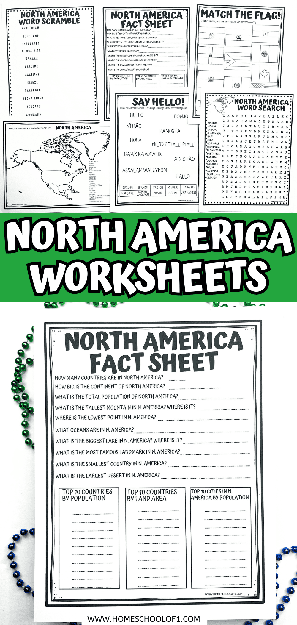 North America Worksheets (Free PDF Geography & Map Activities)