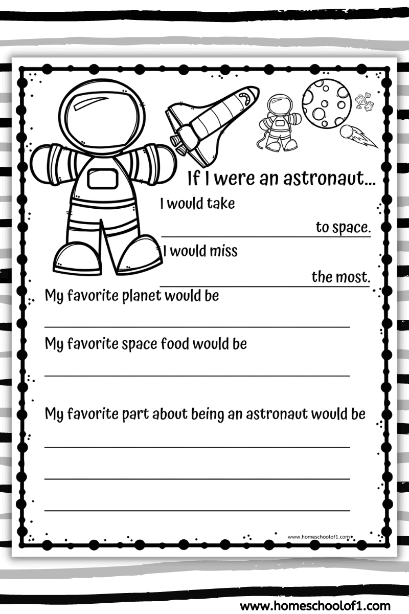 Astronaut Writing Activity