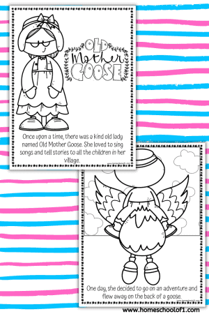Free Mother Goose Coloring Pages for Mother Goose Day