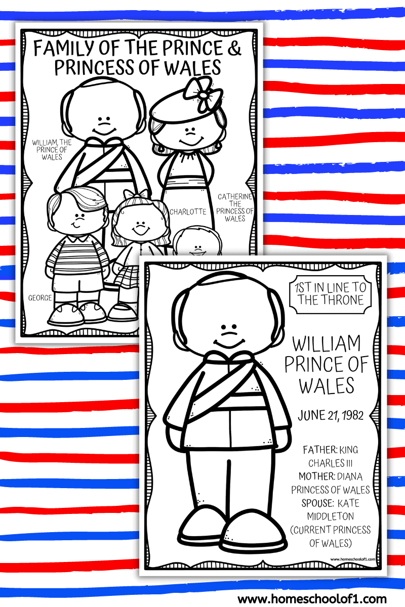 12 Royal Family Worksheets (free coloring pages)