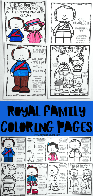 Free Royal Family Coloring Pages | 12 Fun Printables