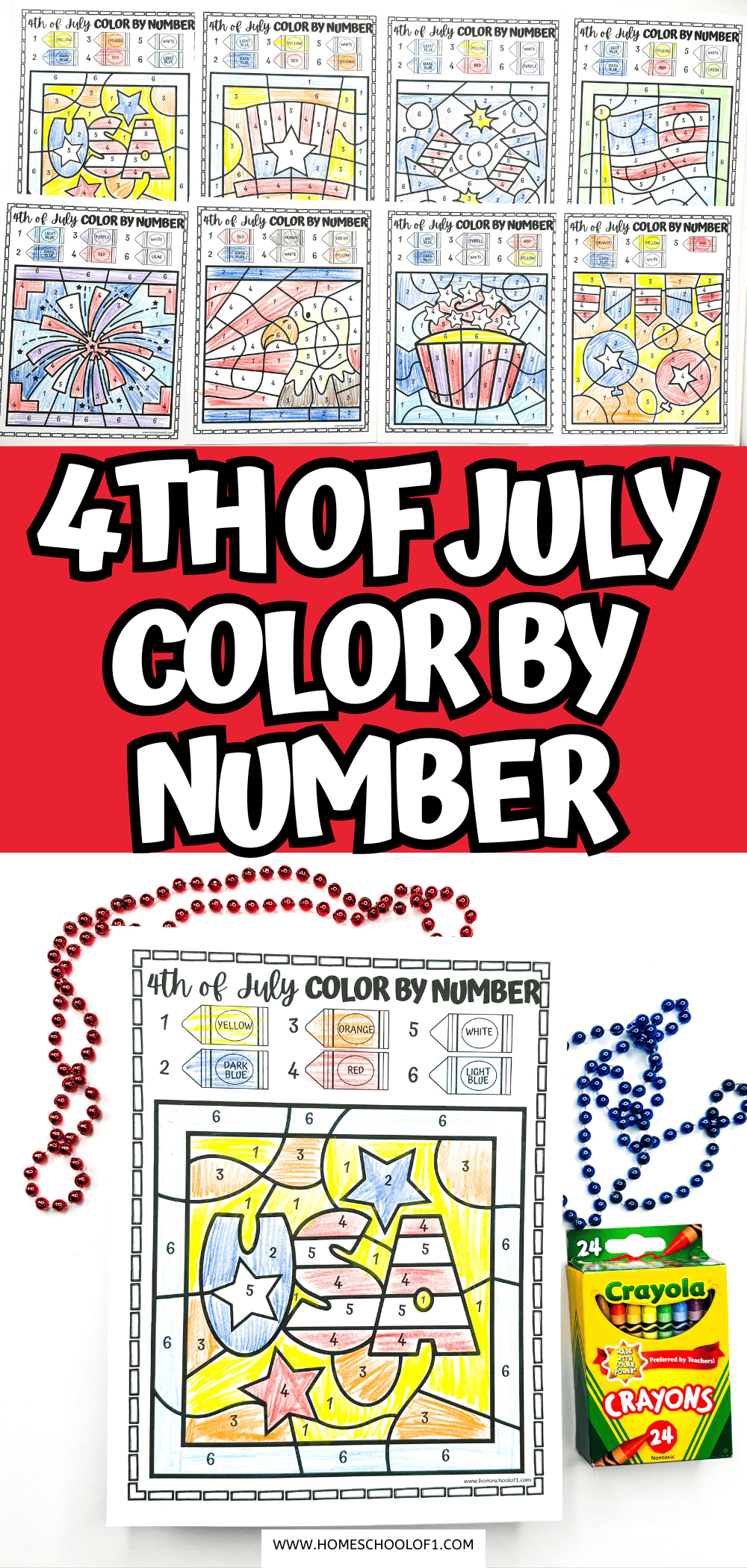 Free 4th of July Color By Number Printables