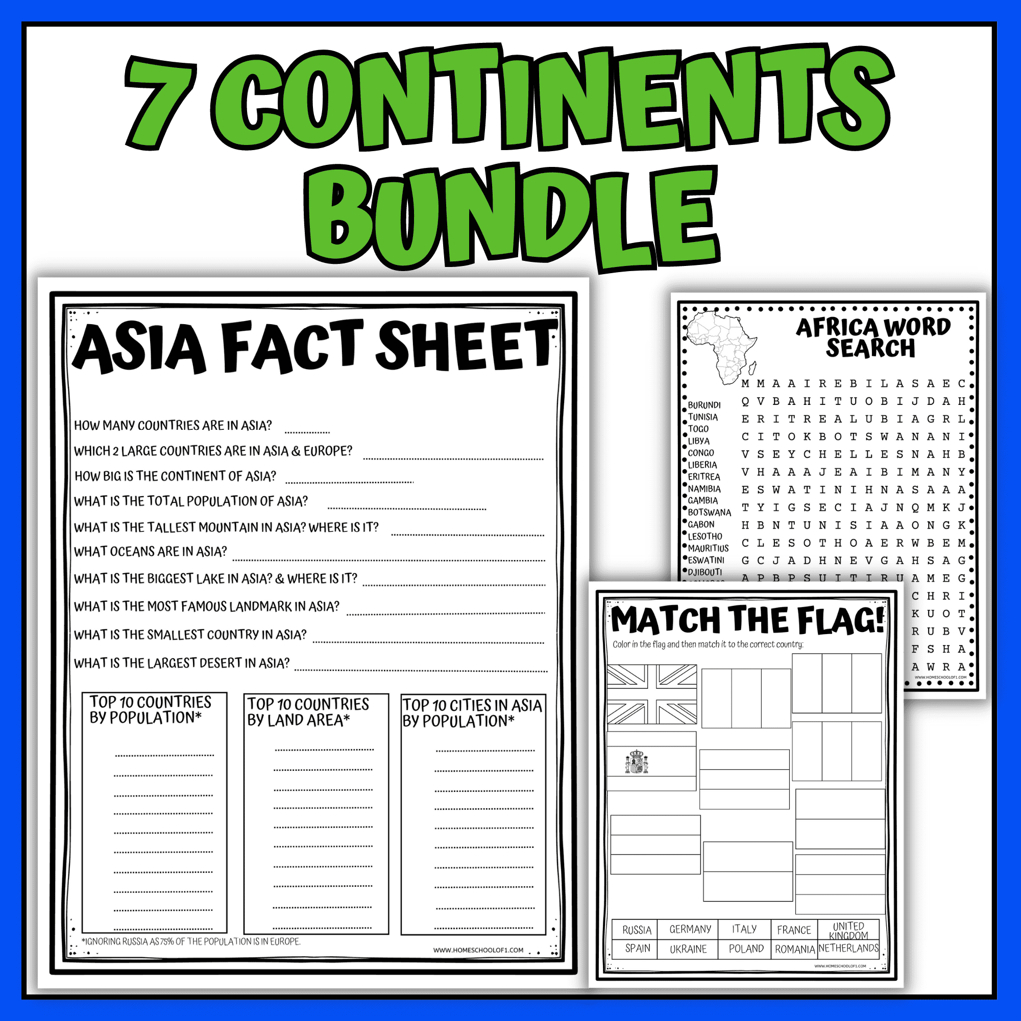 Free Continents Worksheet for Kids | Fun Geography Printables