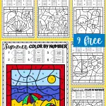9 Free Summer Color by Number Printables