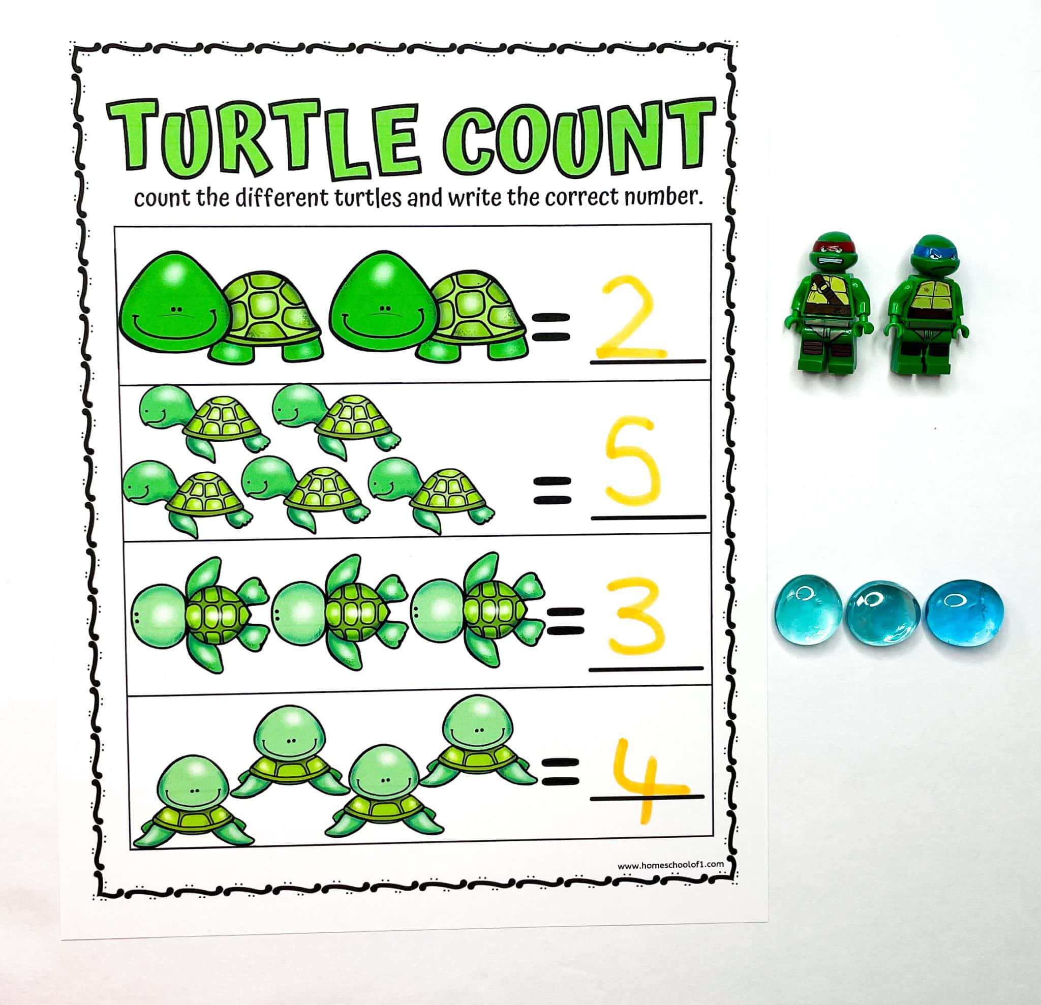 Free Turtle Worksheets for Preschoolers