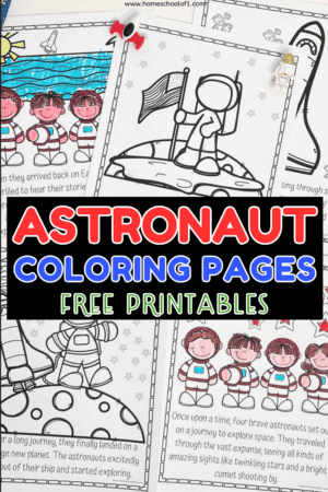 5 Free Astronaut Coloring Pages for Kids | A Space Storybook