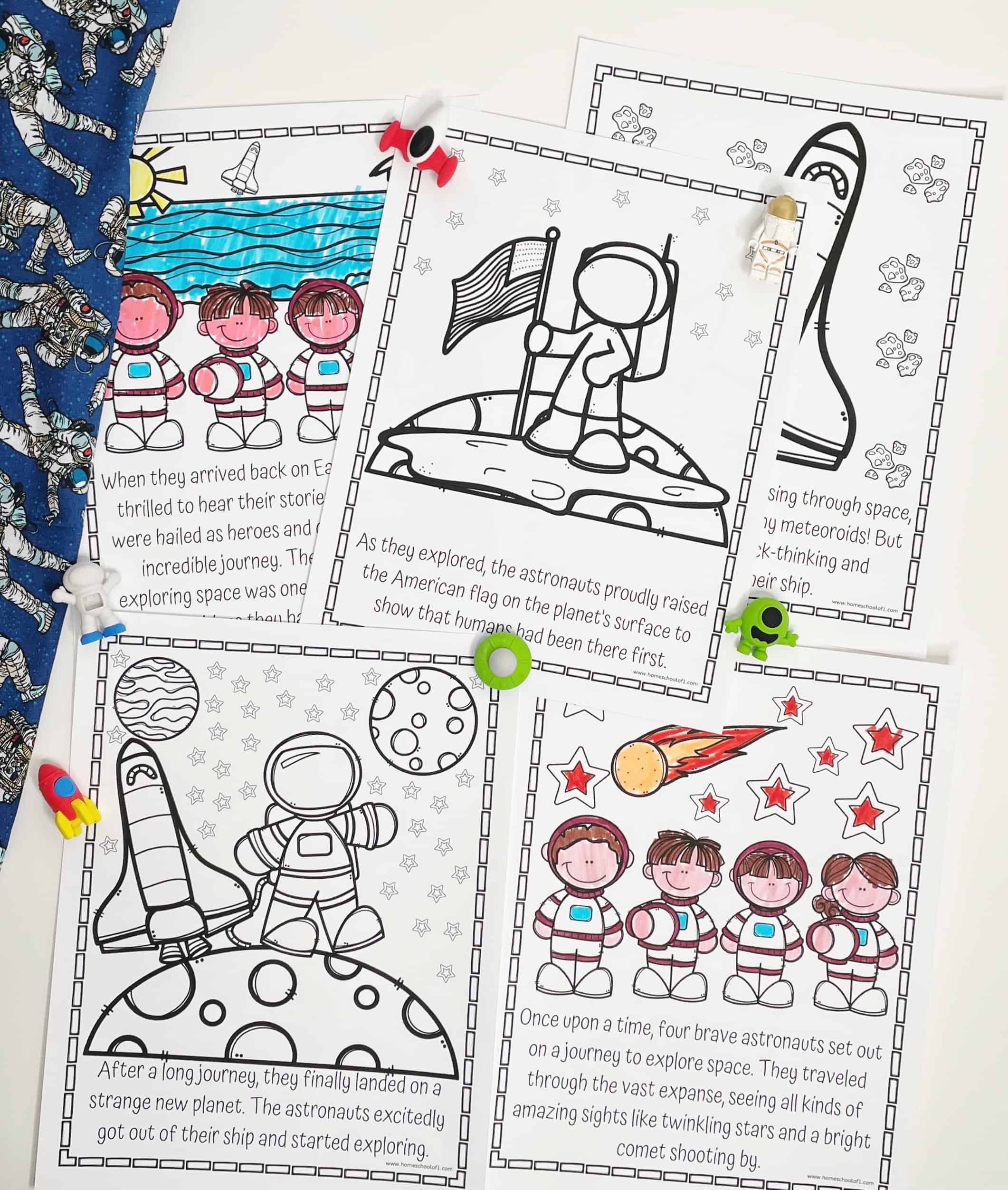 Free Astronaut Coloring Page Storybook for Kids