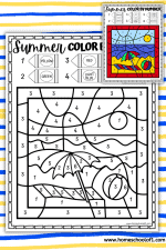9 Free Summer Color by Number Printables - Homeschool of 1