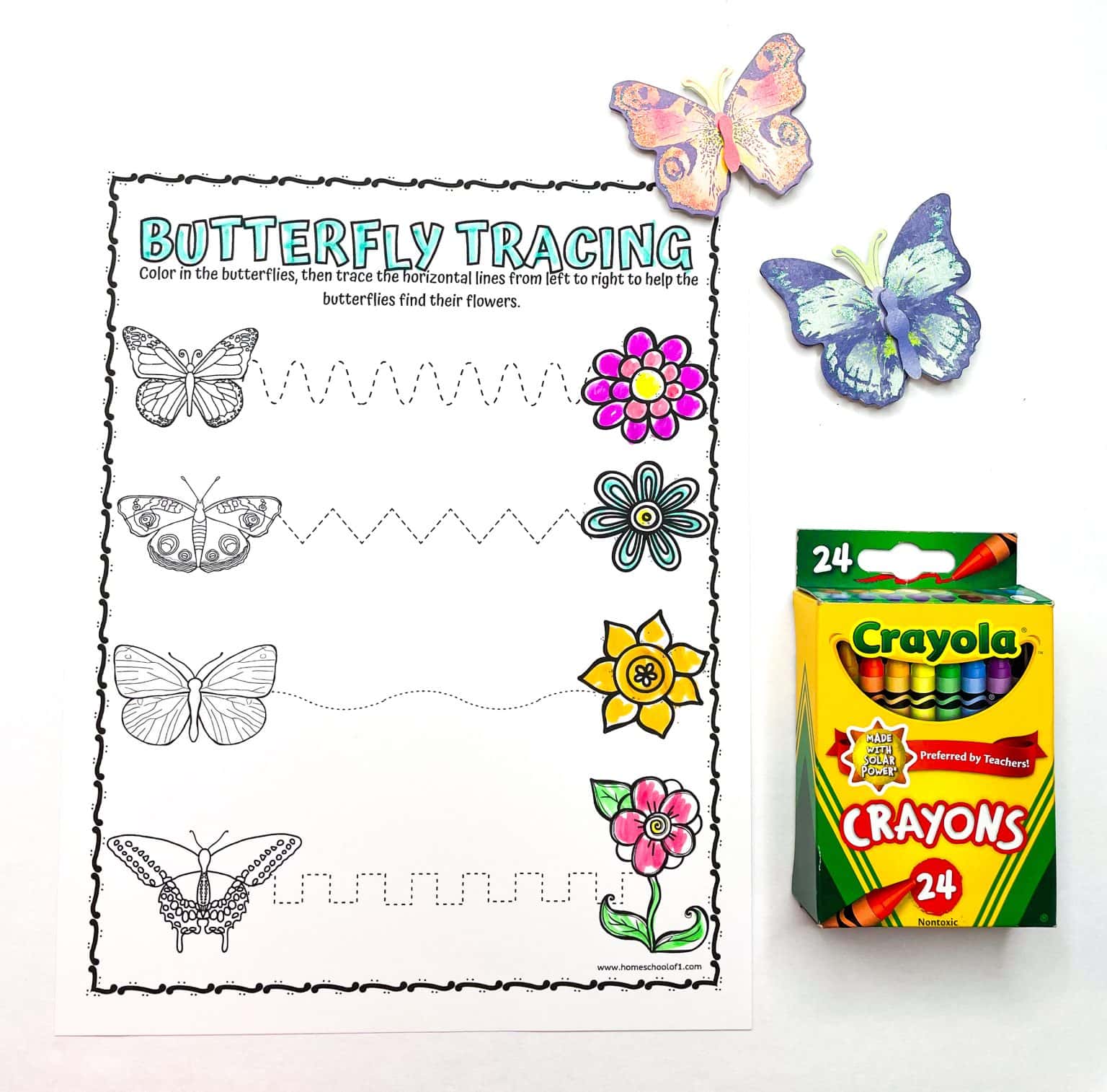 Free Printable Butterfly Worksheets for Kids
