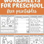 Chicken Worksheets for Preschoolers (Free Printables)