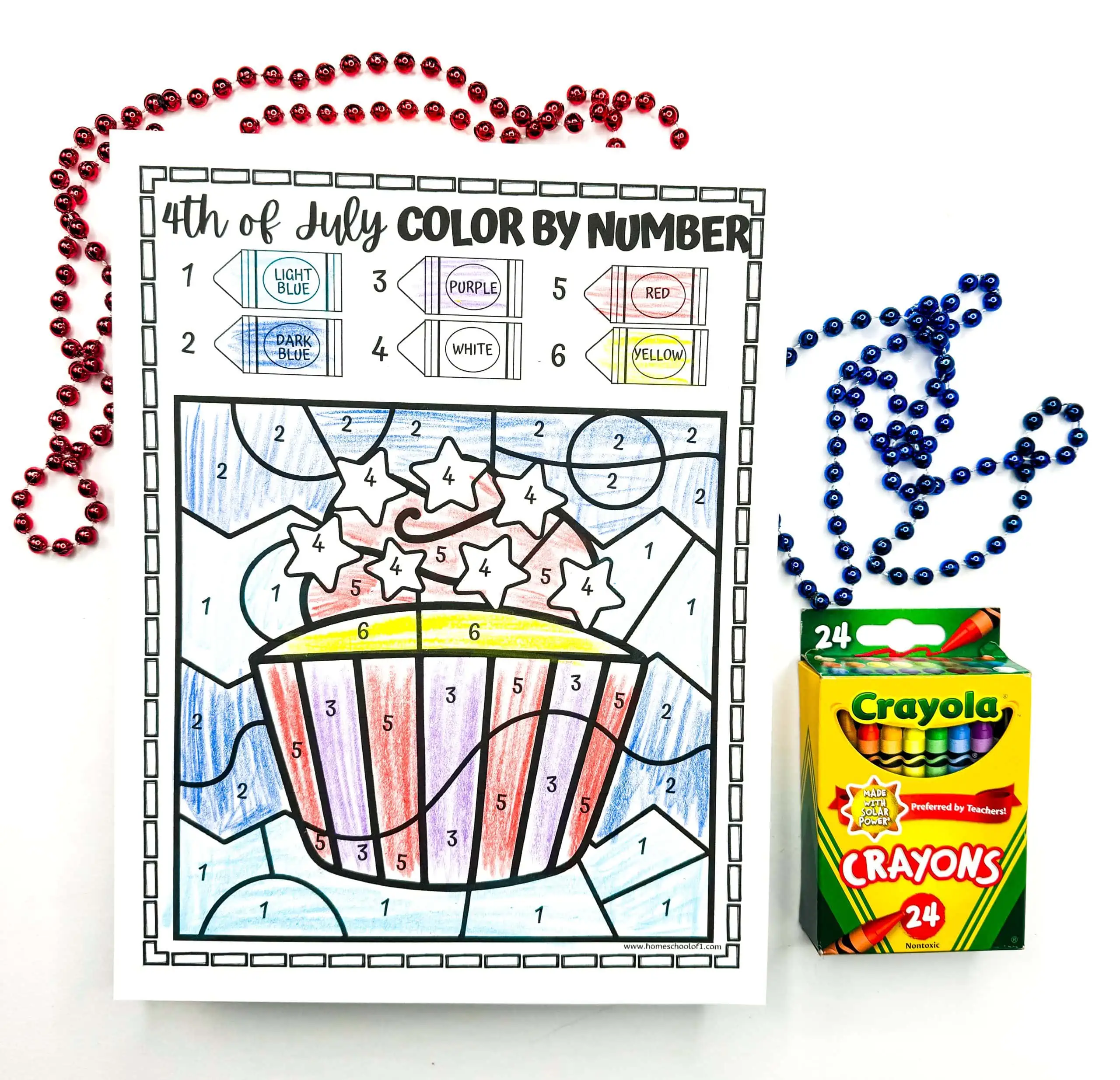 9 Free 4th of July Color By Number Printables