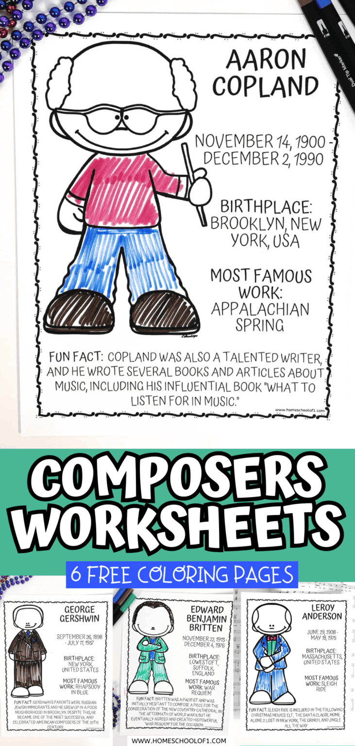 Free Famous Composer Worksheets