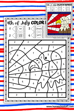 9 Free 4th of July Color By Number Printables - Homeschool of 1