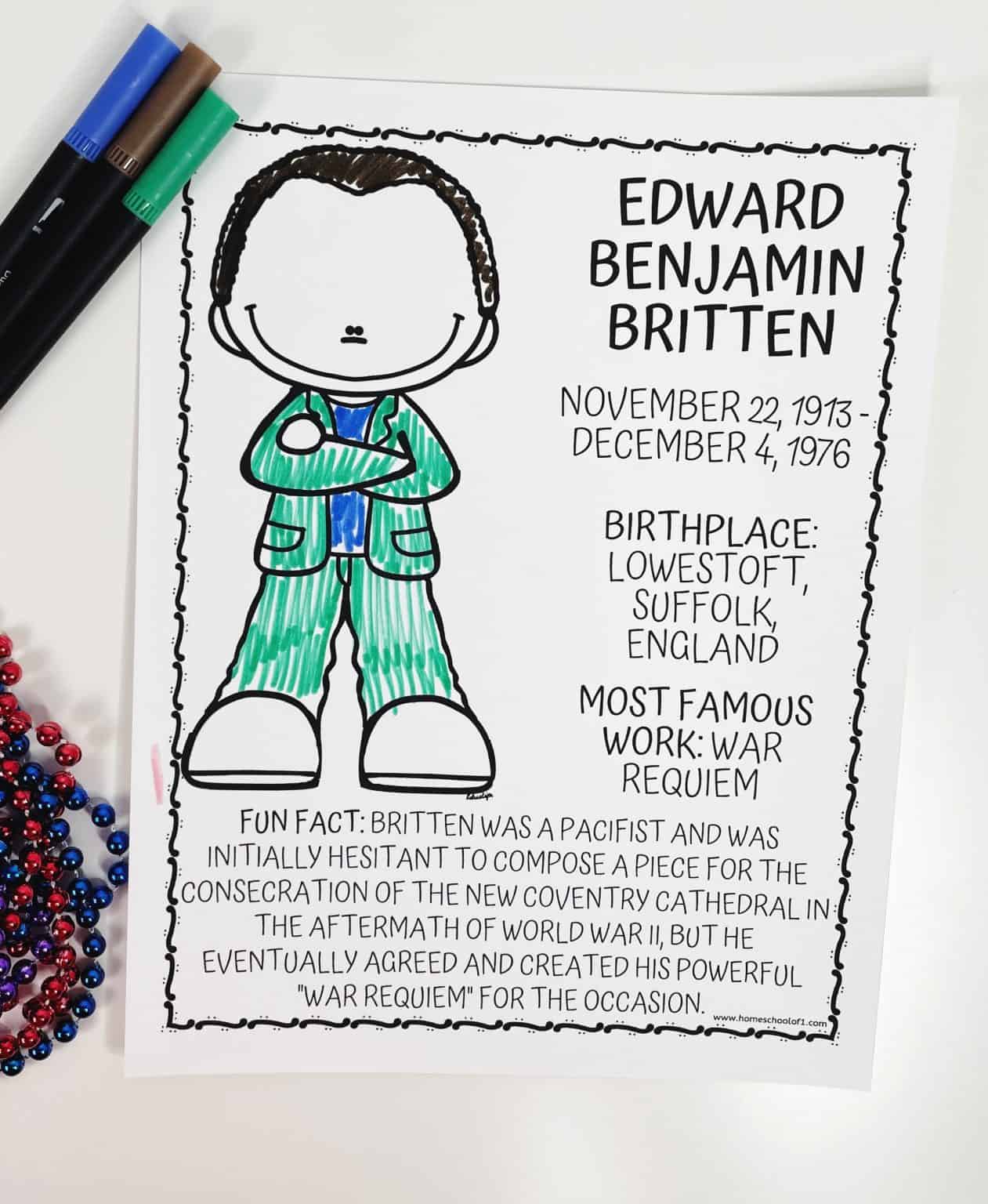 Free Famous Composer Worksheets