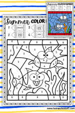 9 Free Summer Color by Number Printables - Homeschool of 1