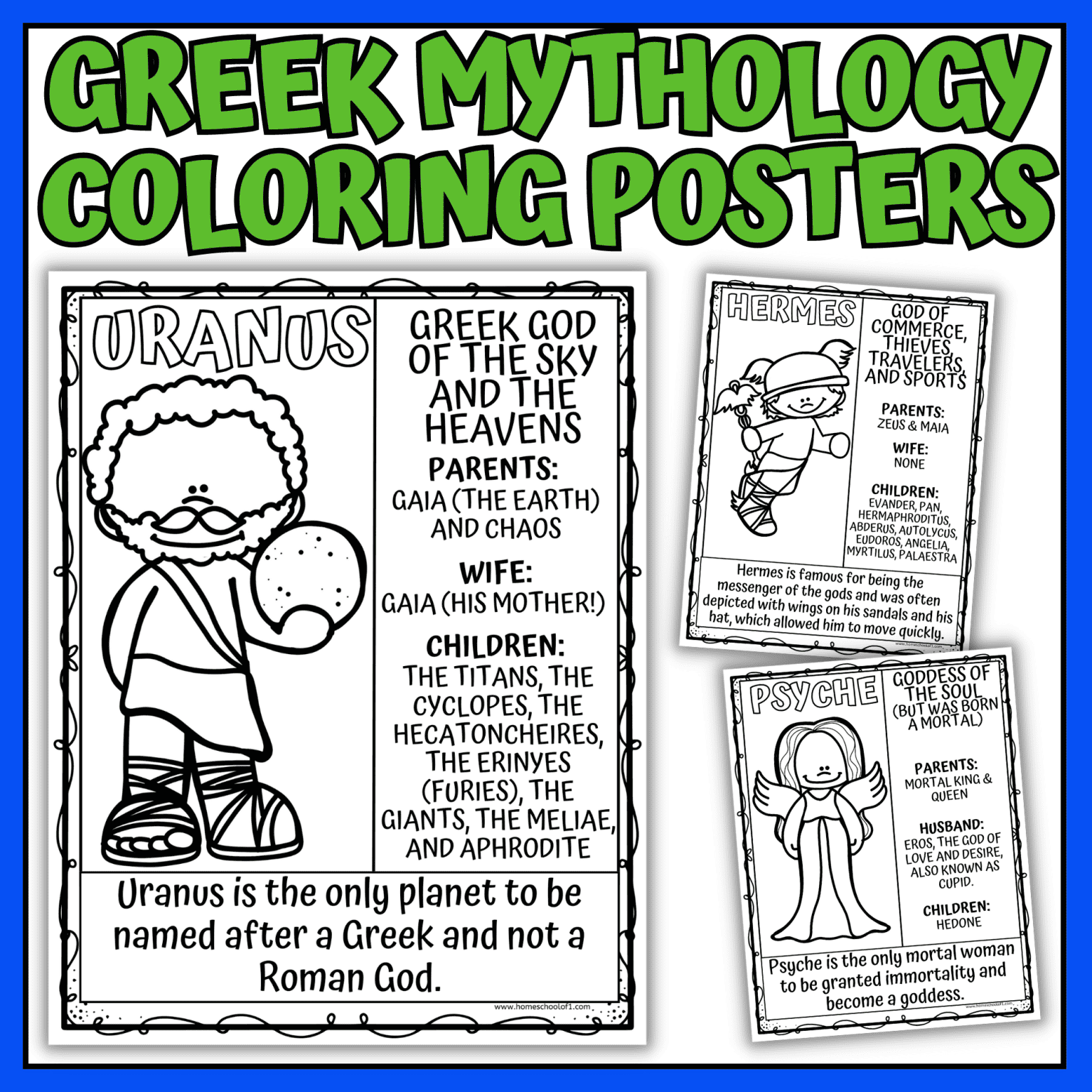 Greek Mythology Worksheets (13 Coloring Pages)