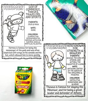 Greek Mythology Worksheets (13 Coloring Pages)