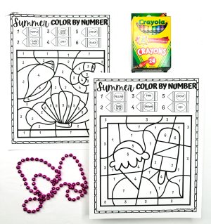 Free Summer Color by Number Printables