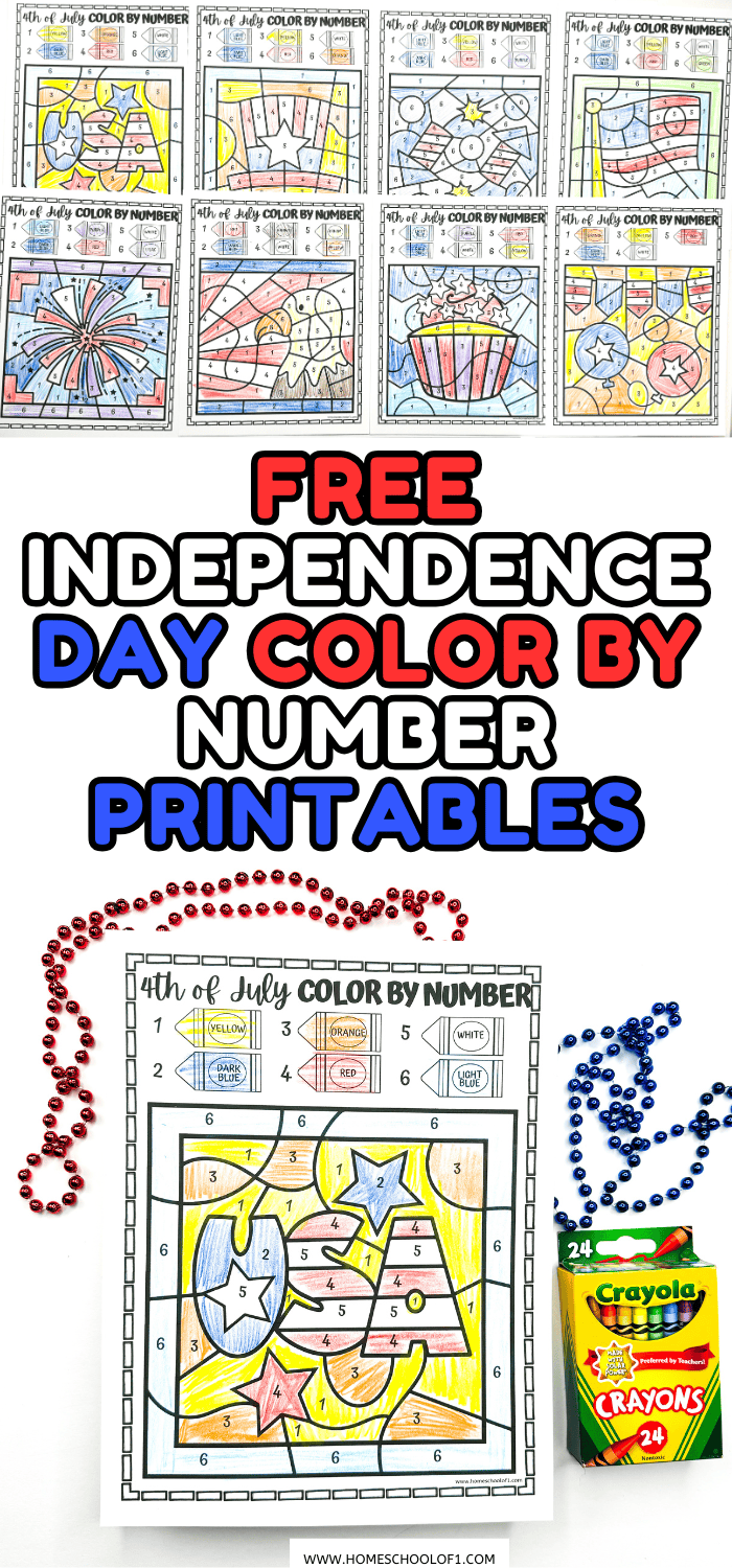 Free 4th of July Color By Number Printables