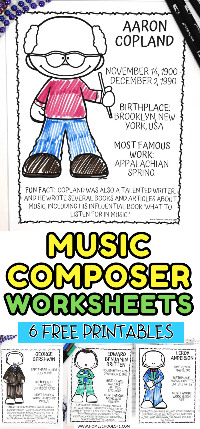 Free Famous Composer Worksheets
