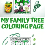 My Family Tree Coloring Page (free worksheet)