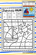 9 Free Summer Color by Number Printables - Homeschool of 1