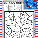 9 Free 4th of July Color By Number Printables