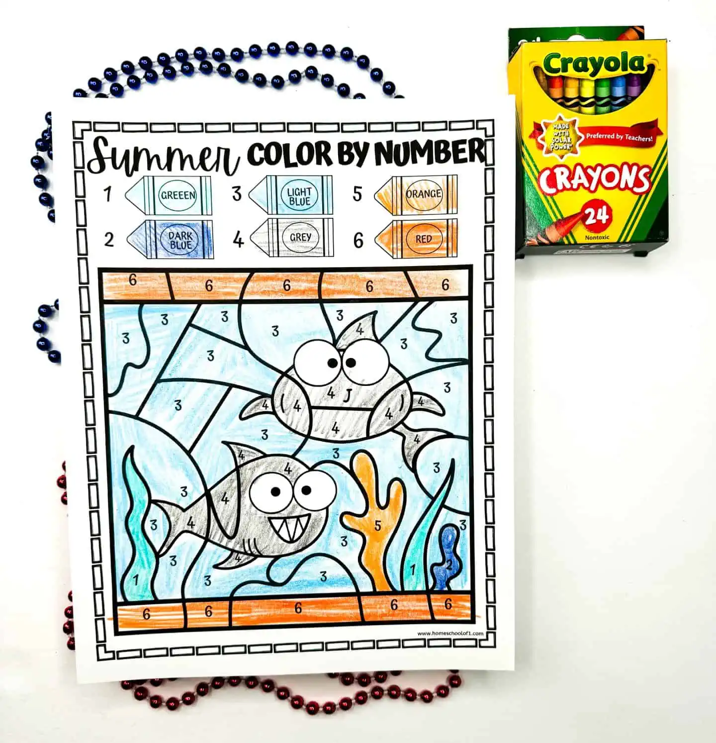 9 Free Summer Color by Number Printables