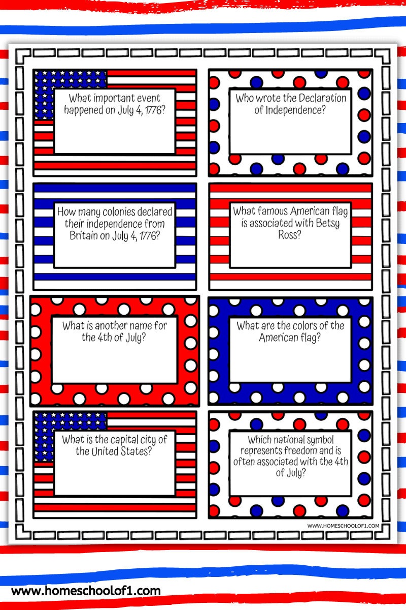 Free 4th of July Trivia Printable for Kids (With Answers)