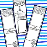 Free Printable Father’s Day Bookmarks to Color