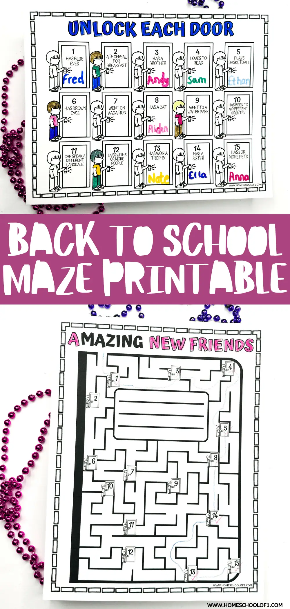 Free Back to School Maze Printable | Let's Make Friends!