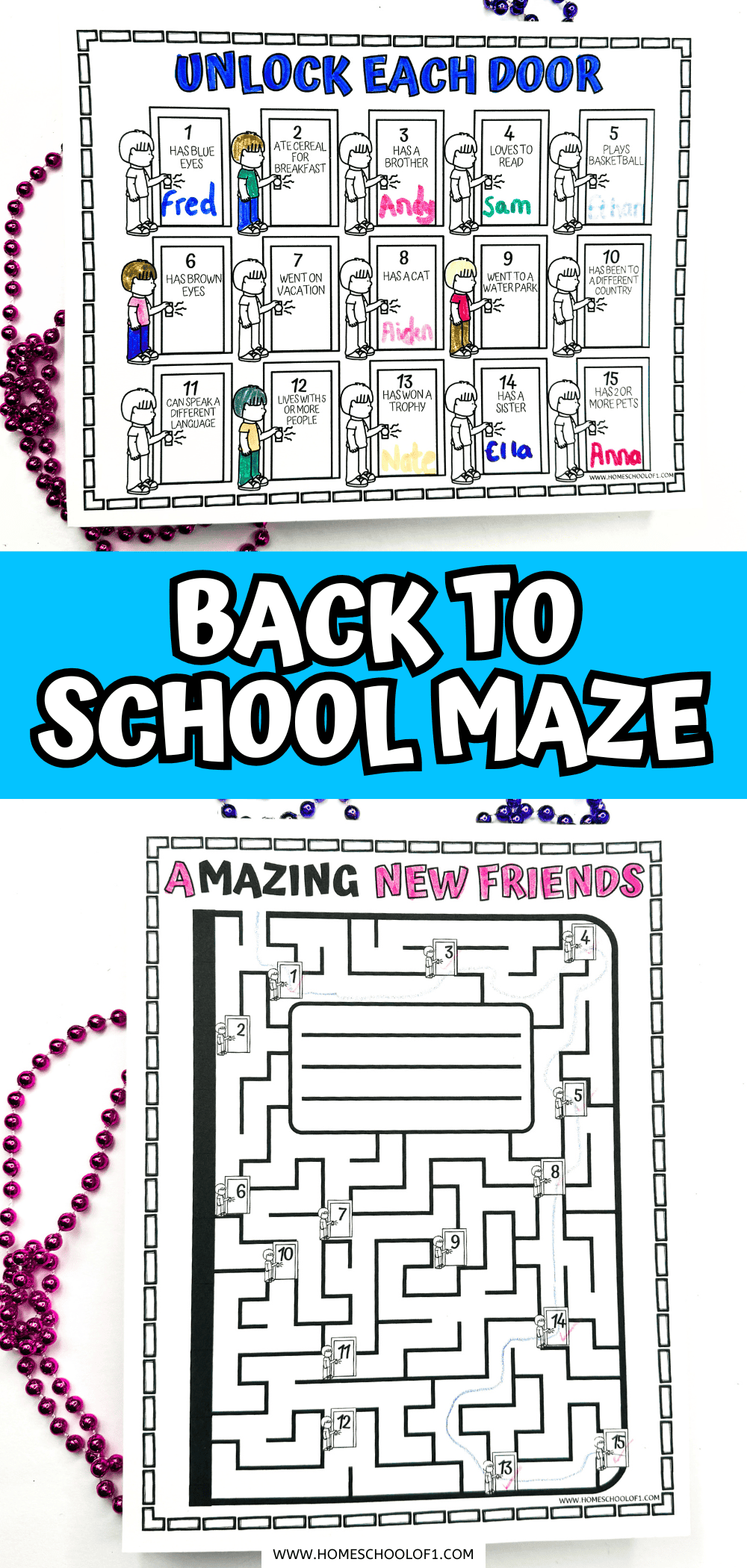 Free Back to School Maze Printable | Let's Make Friends!