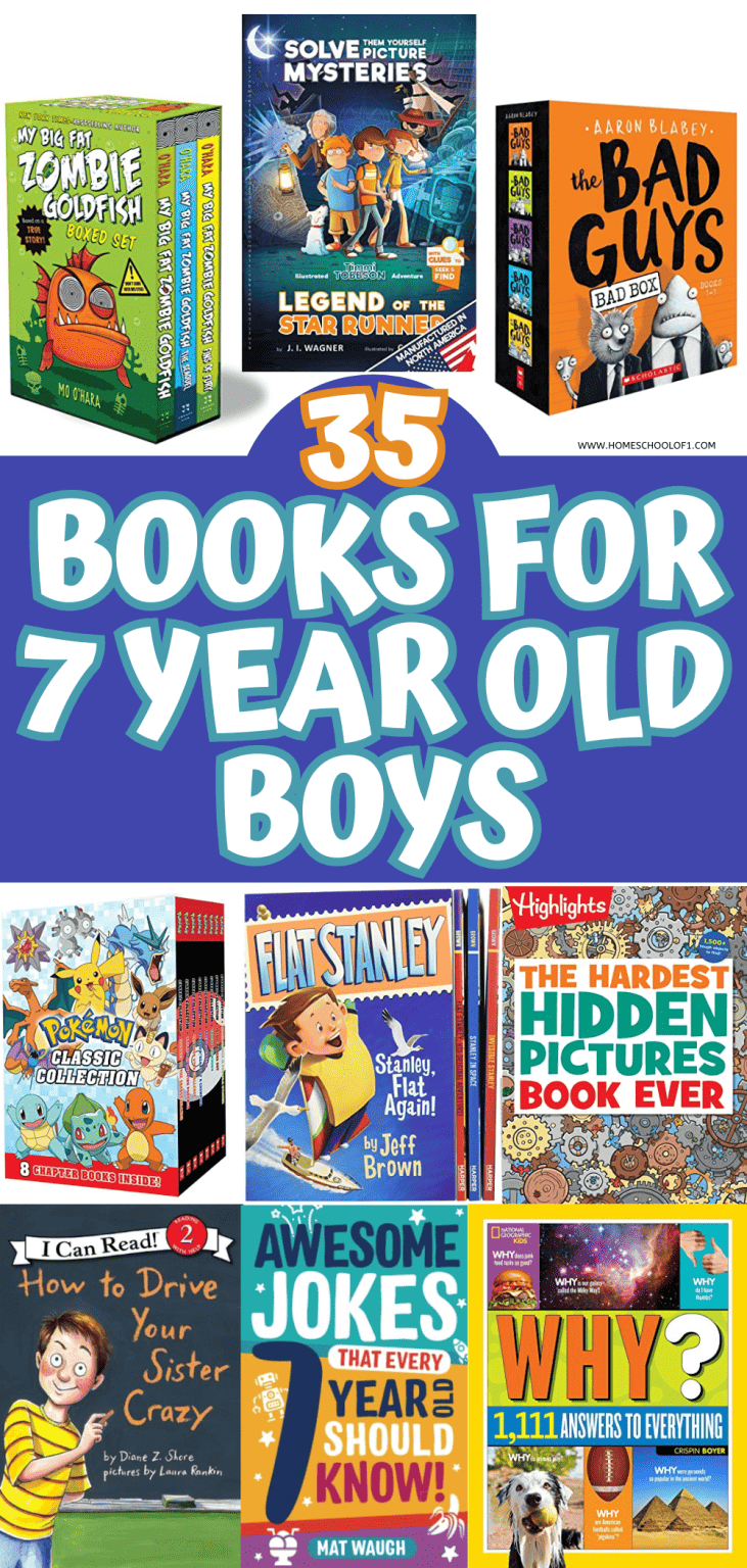 35 Best Books For 7 Year Old Boys That They'll Love