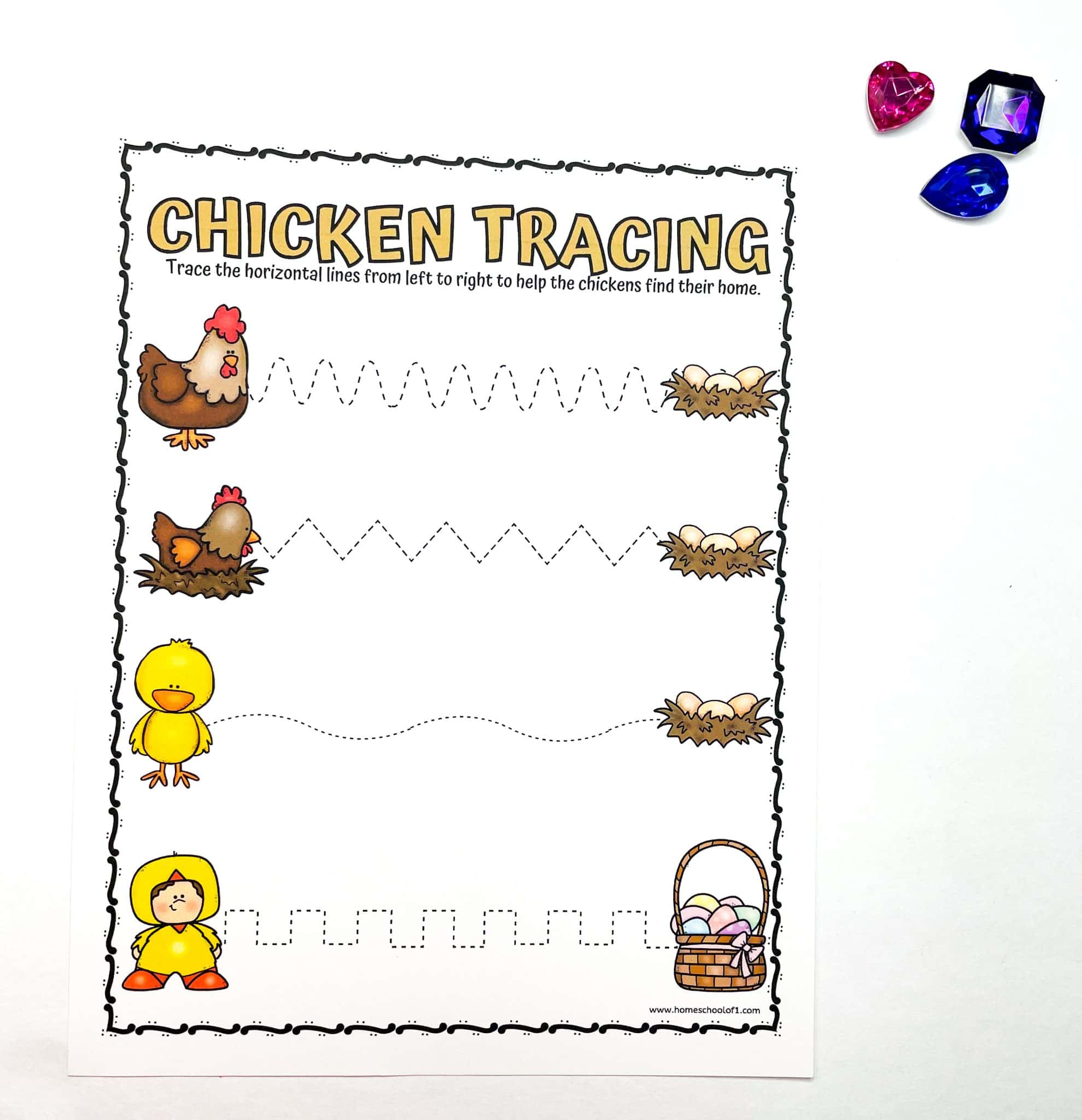 Free Chicken Worksheets for Preschoolers