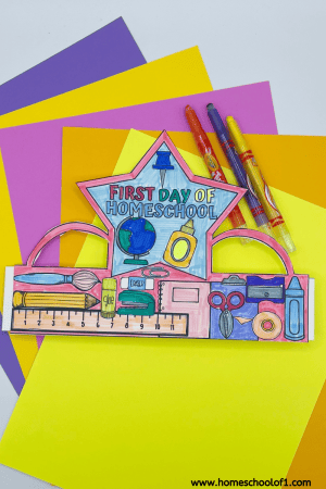 Free First Day of School Crown Printable